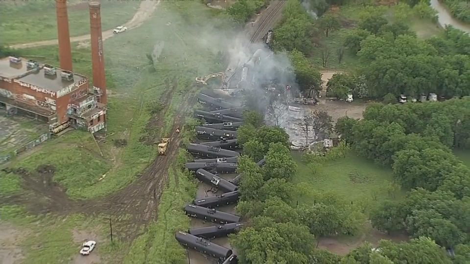 Fire mostly contained after ethanol train derailment in Texas: Union ...