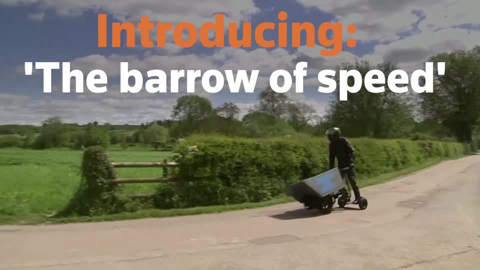 Motorized UK wheelbarrow aims to set world speed record
