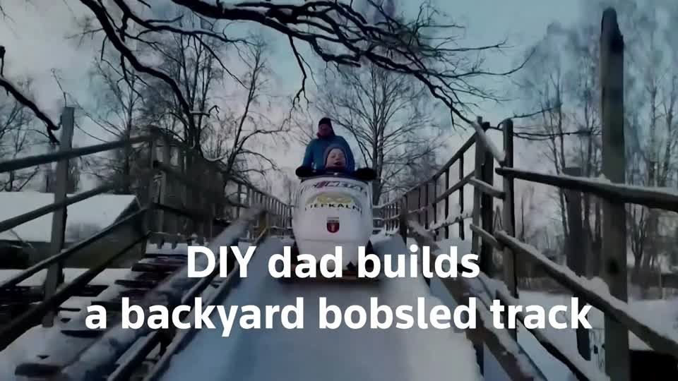 DIY dad builds a backyard bobsled track | Reuters