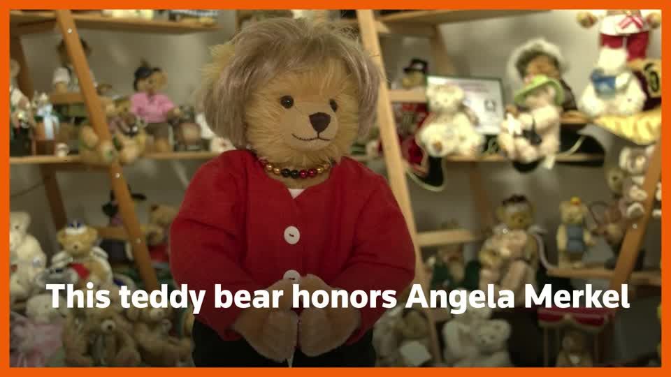 Angela Merkel honored with teddy bear