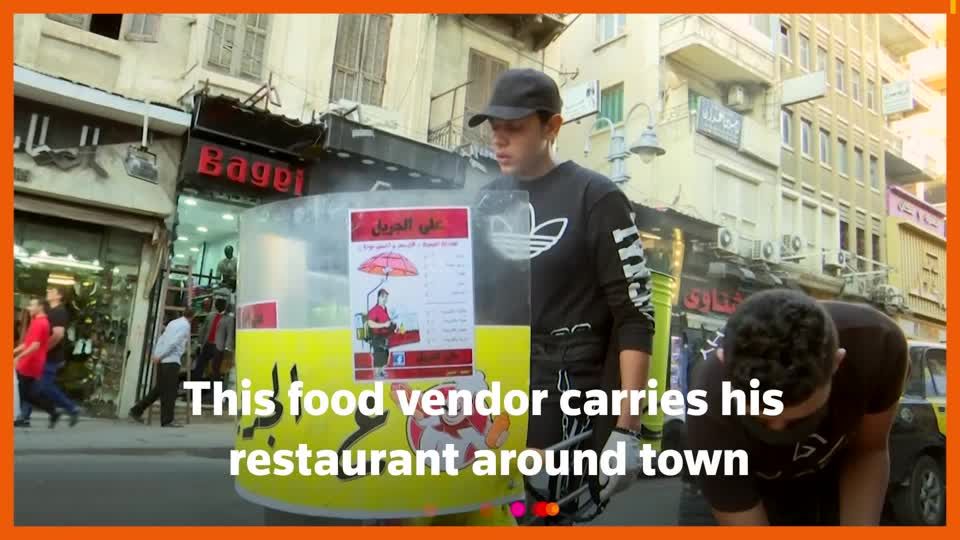 The food vendor carrying his restaurant around town | Reuters