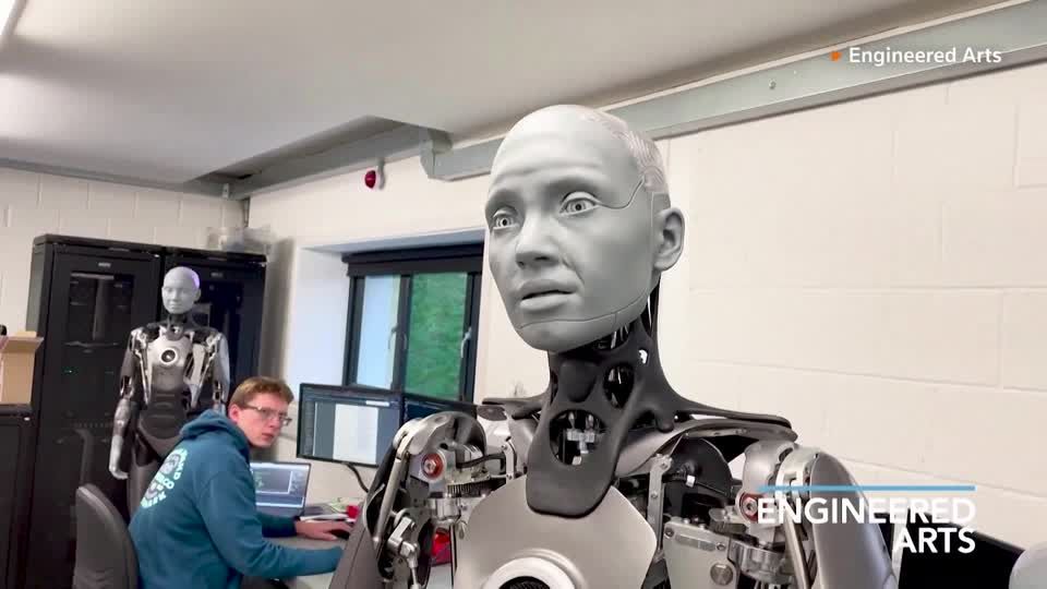 Astounding human-like robot 'wakes up' | Reuters