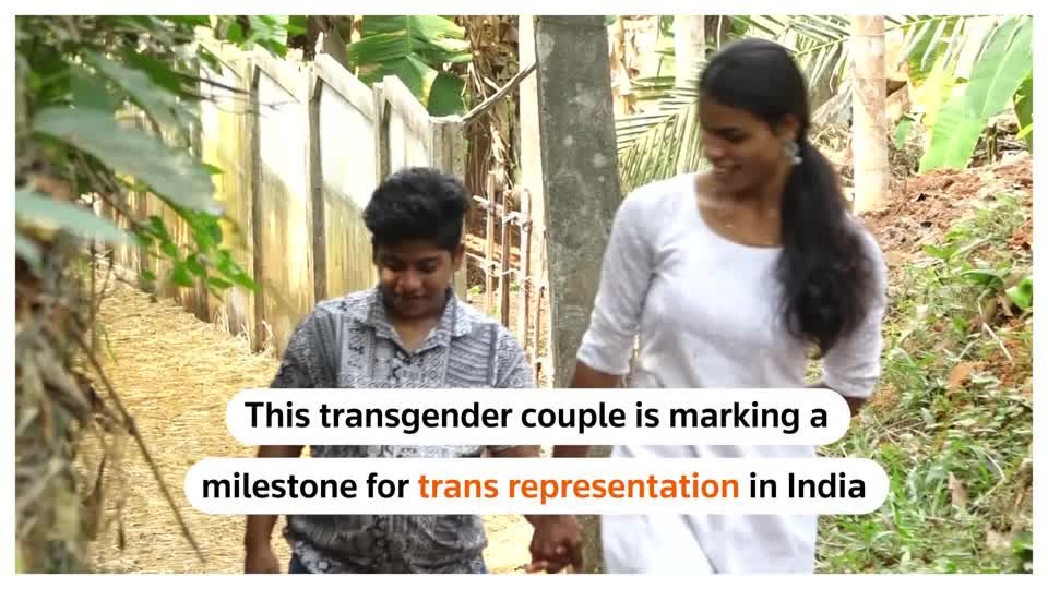 Indian transgender couple celebrates birth of their baby