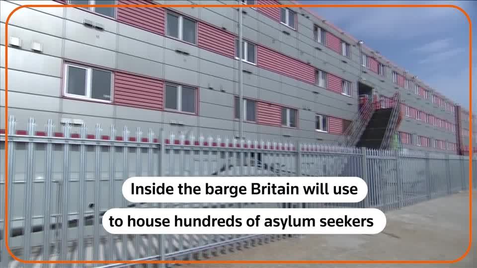 "Decent but basic": Britain's new barge for asylum seekers | Reuters