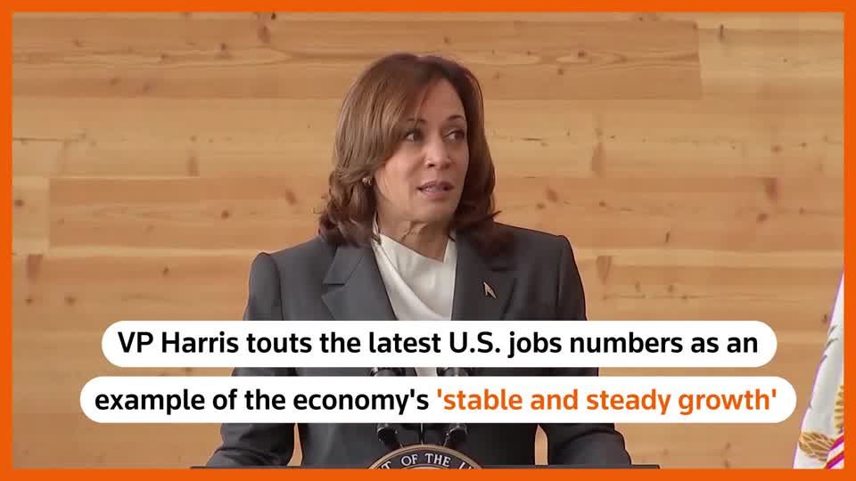 'Bidenomics is working' -VP Harris on jobs report | Reuters
