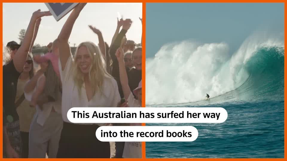 Australian Laura Enever sets world record after catching Hawaiian giant ...