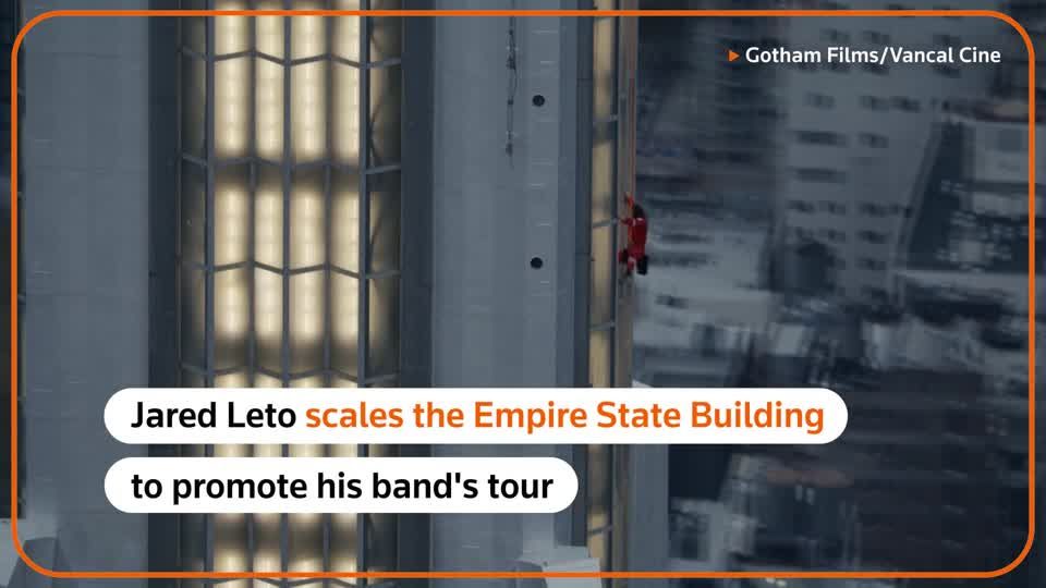 Actor Jared Leto scales the Empire State Building | Reuters