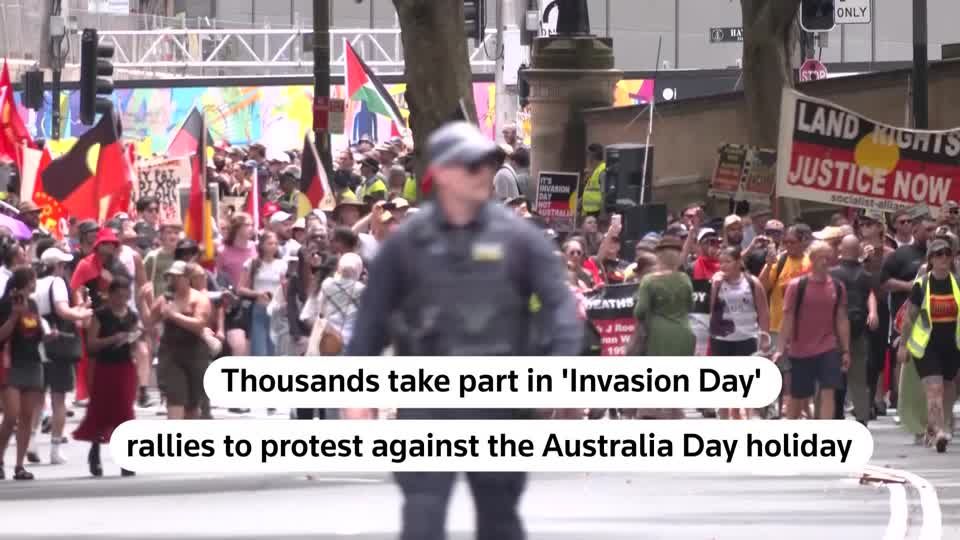 Thousands protest Australia Day holiday with 'Invasion Day' rallies ...