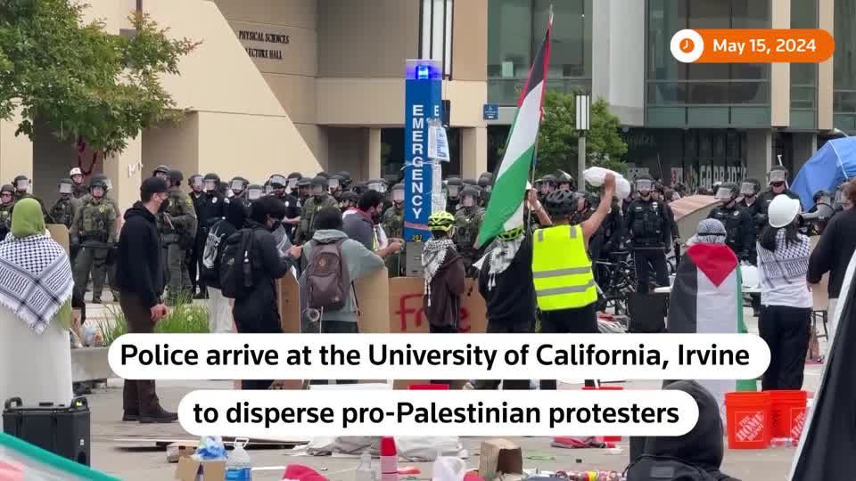 Police disperse pro-Palestinian protest at UC Irvine