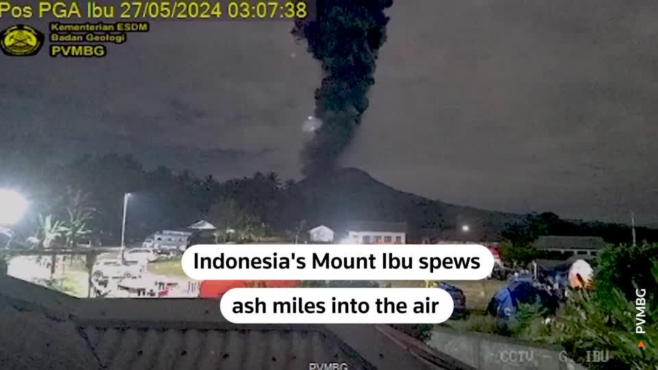 Indonesia's Mt Ibu erupts as agency warns local aviation authorities ...