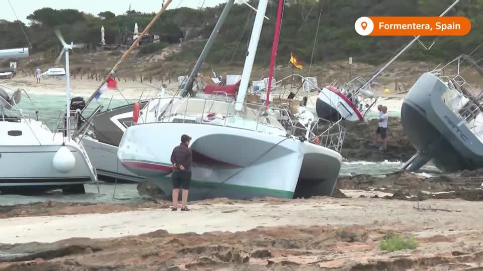 People evacuated, flights cancelled as storm hits Spain's Mallorca ...