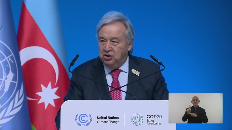 Pay up or face climate-led disaster, warns UN chief at COP29 | Reuters
