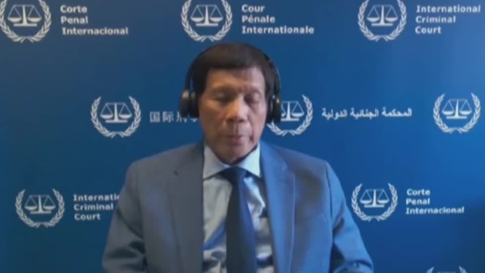 Philippines' Duterte attends ICC hearing via video link | Reuters