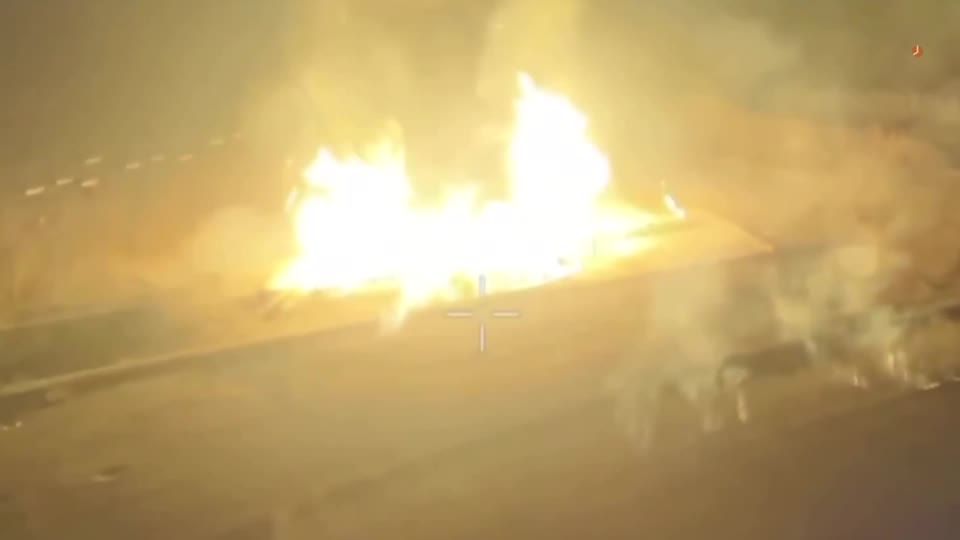 Drone footage shows gas station on fire in Russia after reported strike ...