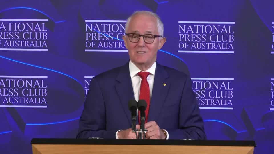 Former Australian PM Turnbull impersonates Donald Trump | Reuters