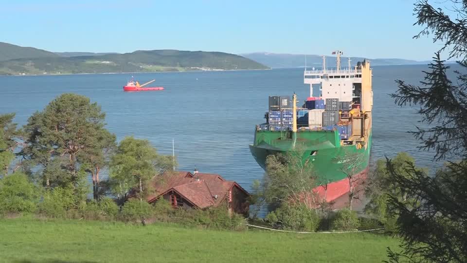 Cargo ship crashes into Norwegian man's front garden | Reuters