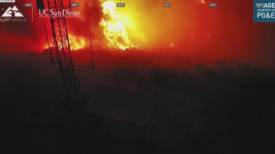 Timelapse reveals spread of wildfire in California | Reuters