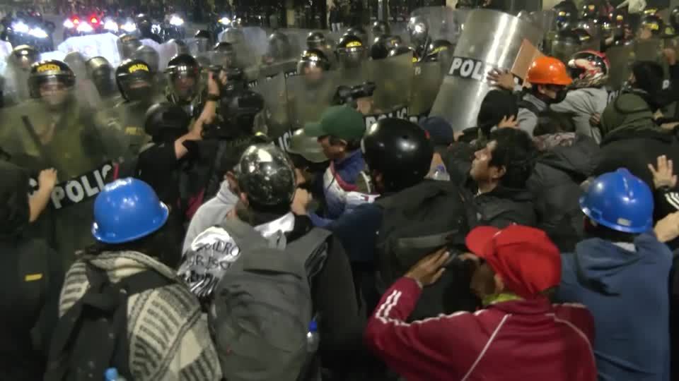 Protesters rally against Peru's government, clash with police | Reuters