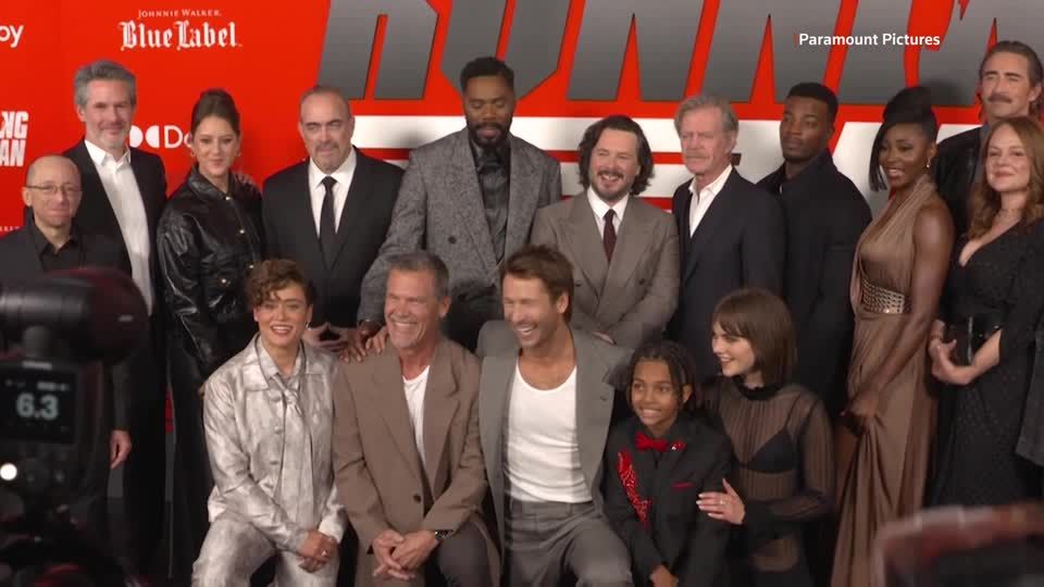 The cast of 'The Running Man' hit the red carpet in New York | Reuters