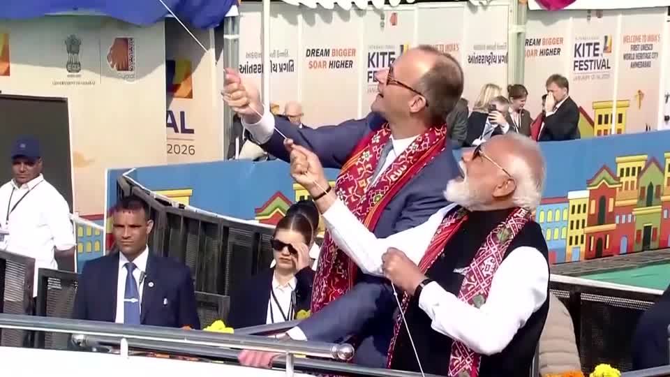 Germany's Merz flies kites with Modi in India | Reuters