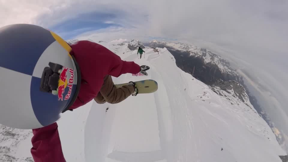Georgii traverses a 1,148 ft 'tightrope' course in the Italian Alps ...