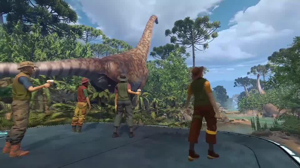 Full-body VR experience brings age of dinosaurs to life | Reuters