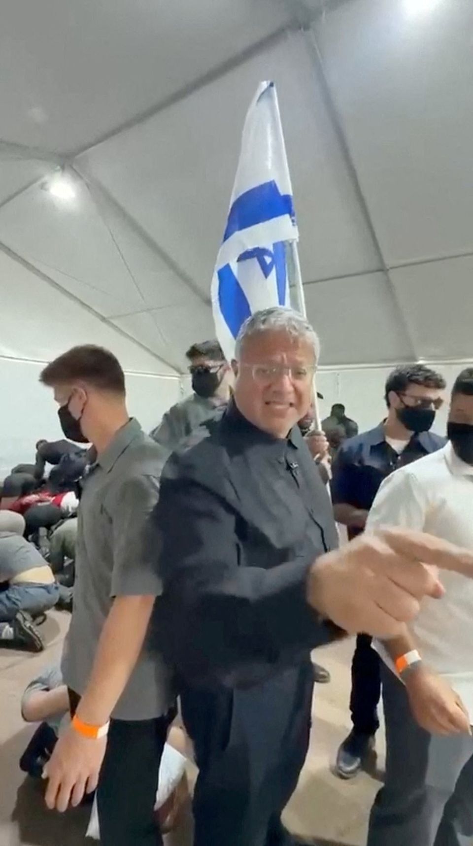 Footage appears to show Israel's Ben-Gvir taunting detained flotilla ...